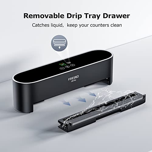 FRESKO Hands-Free Full Automatic Vacuum Sealer Machine,Automatic Moisture Detection Food Sealer with 10 Food Preservation Bags, LED Touch Screen (ETL Certified)