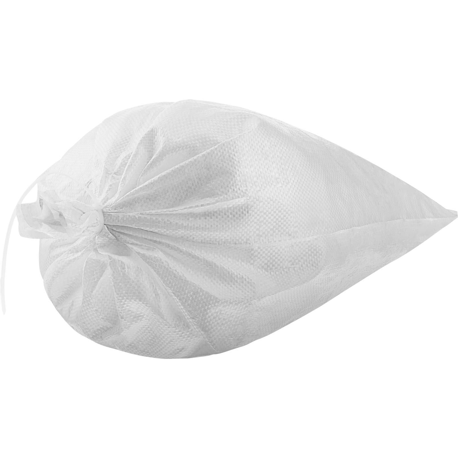 Shappy 100 Pieces Empty Sandbag Heavy Duty Flooding Outdoor Woven Polypropylene Sand Bags with Solid Ties for UV Protection Emergency Situation Roadblock Building Construction, 26 x 14 Inches (White)