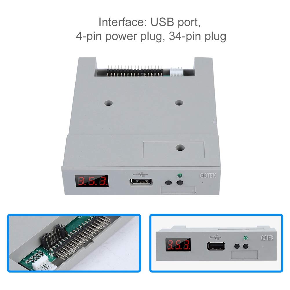 Yanmis 1.44MB Floppy Drive Emulator, 3.5Inch Floppy USB Emulator, SFR1M44-U100 for Industrial Control Device