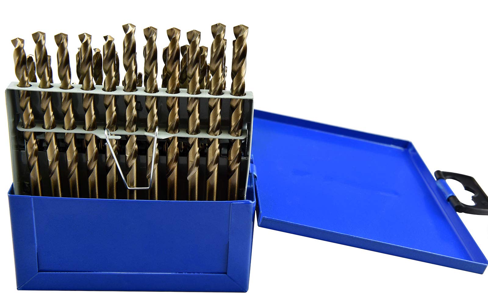 MaxTool 60 Pieces/60PCs Twist Drill Bit Set 60-Piece Drill Set Jobber Length High Speed Steel M2 Fully Ground Wire Gauge 1-60; JBS02G10R60