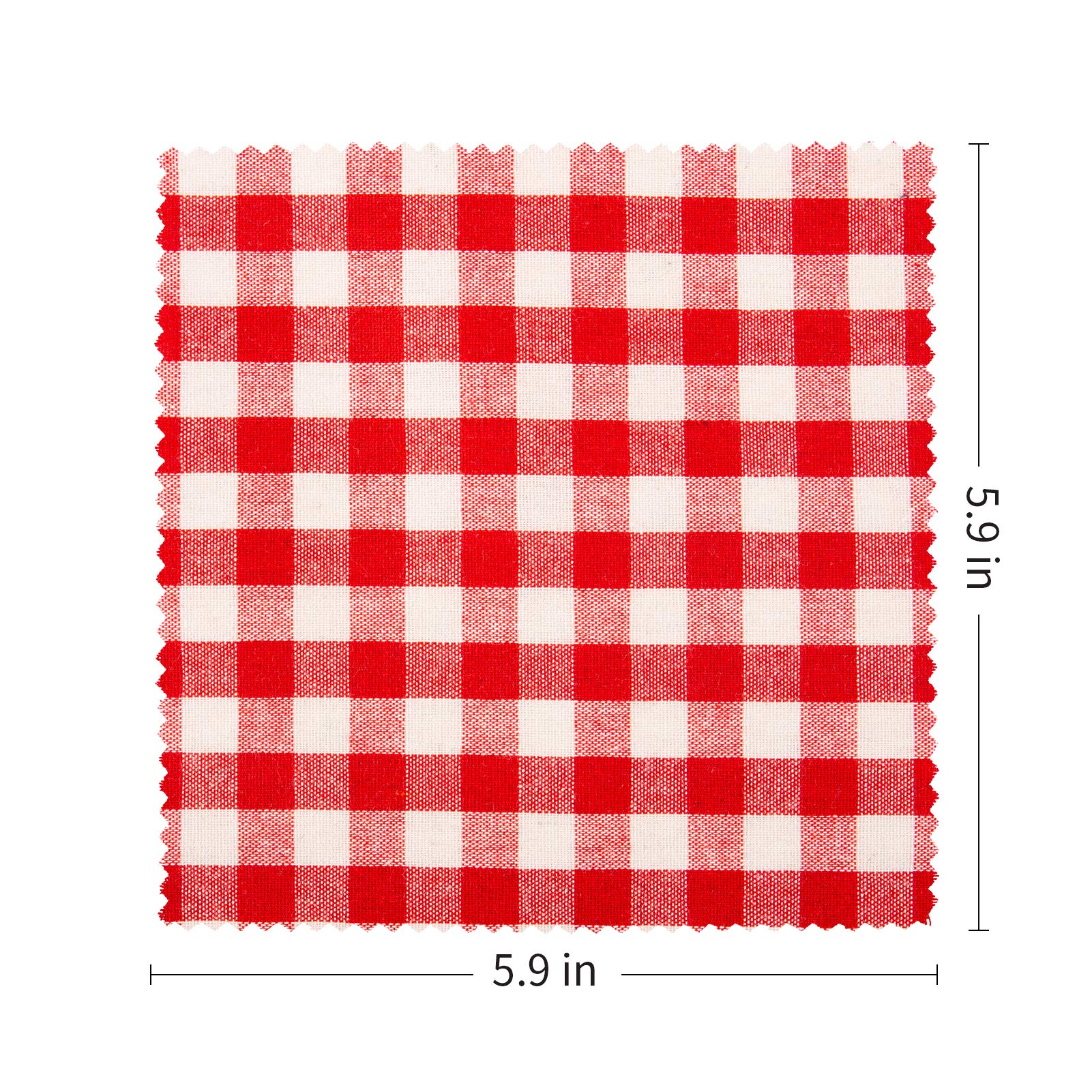 60pcs Buffalo Plaid Fabric, Christmas Fabric Fat Quarters, 6 Styles Cotton Xmas Quilting Fabric Squares for Sewing Patchwork DIY Homemade Crafts (5.9 inches)