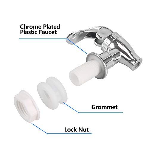 MUGLIO Replacement Spigot for Beverage Dispenser Carafes Push Style Spigots Replacement Lever Pour Spouts for Beverage Dispenser (2PCS)