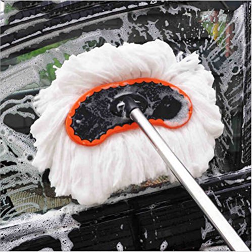 GCARTOUR Car Cleaning Mop Soft Milk Silk Wiping Wet Mop Car Wash Brush Duster Cleaning Tool(No Handle)