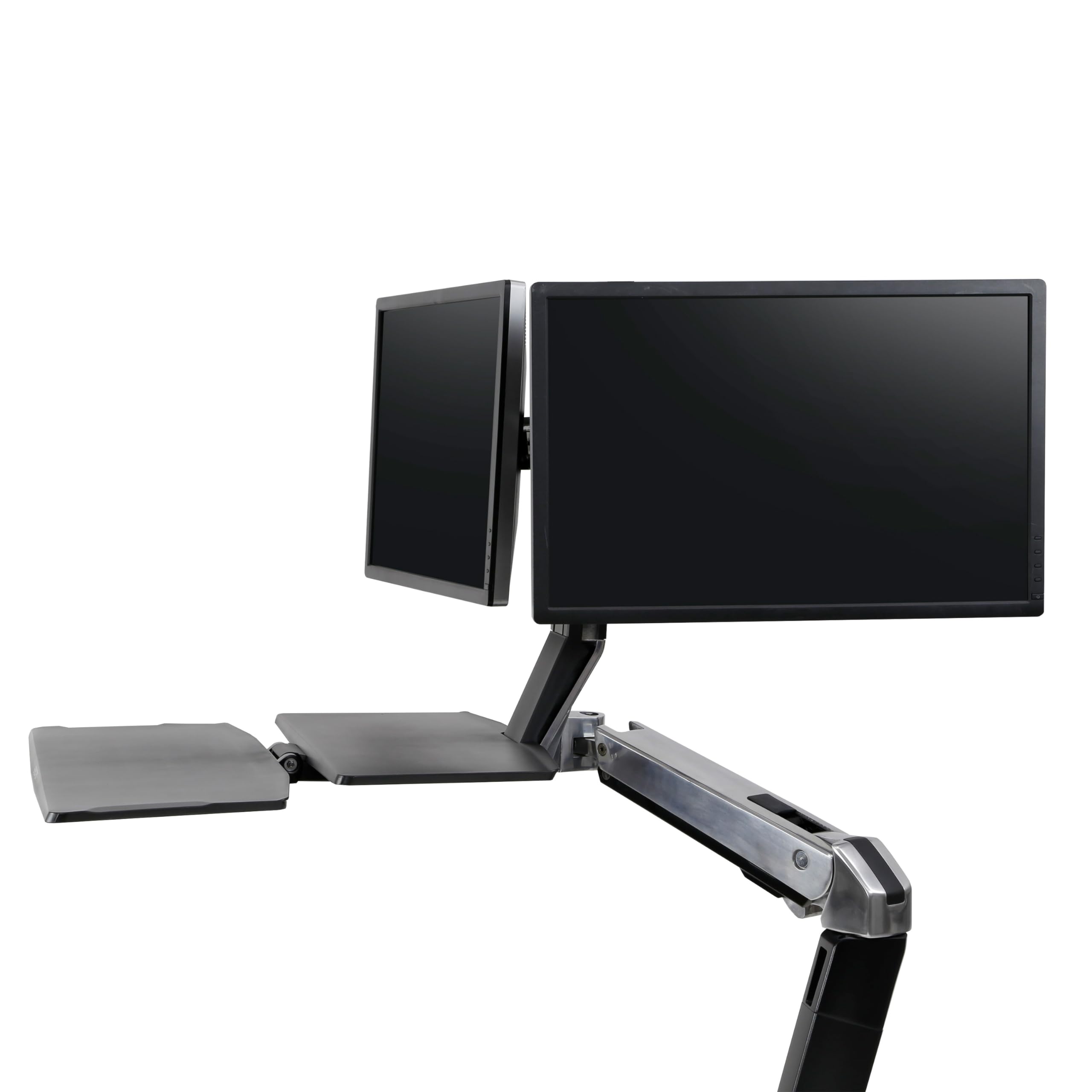 Ergotron – Dual Monitor Double Hinged Bow – Add-on for WorkFit Monitor Kits
