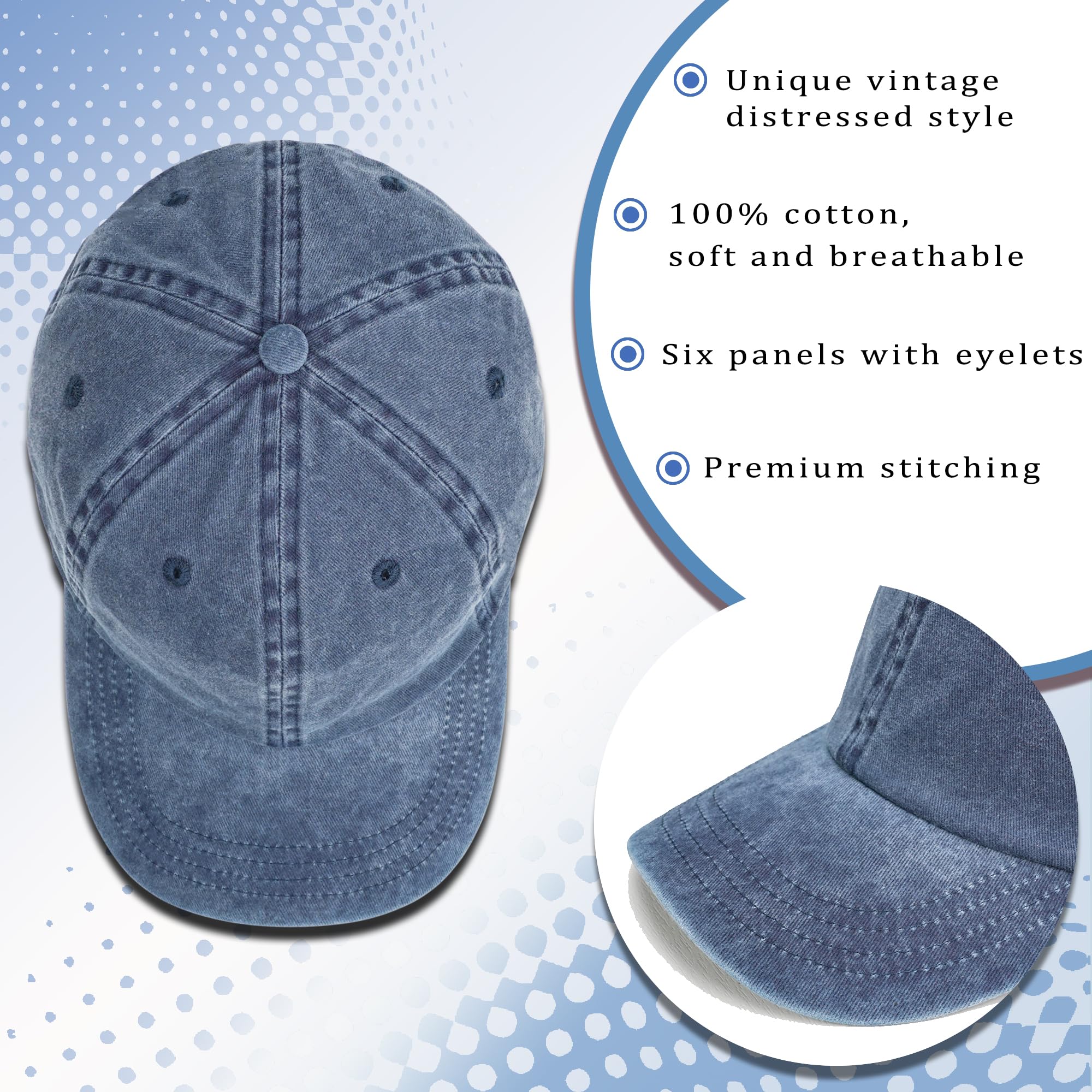 40th Birthday Gifts Women Men Vintage 1984 Embroidered Baseball Cap Gift Ideas Hat (Blue)
