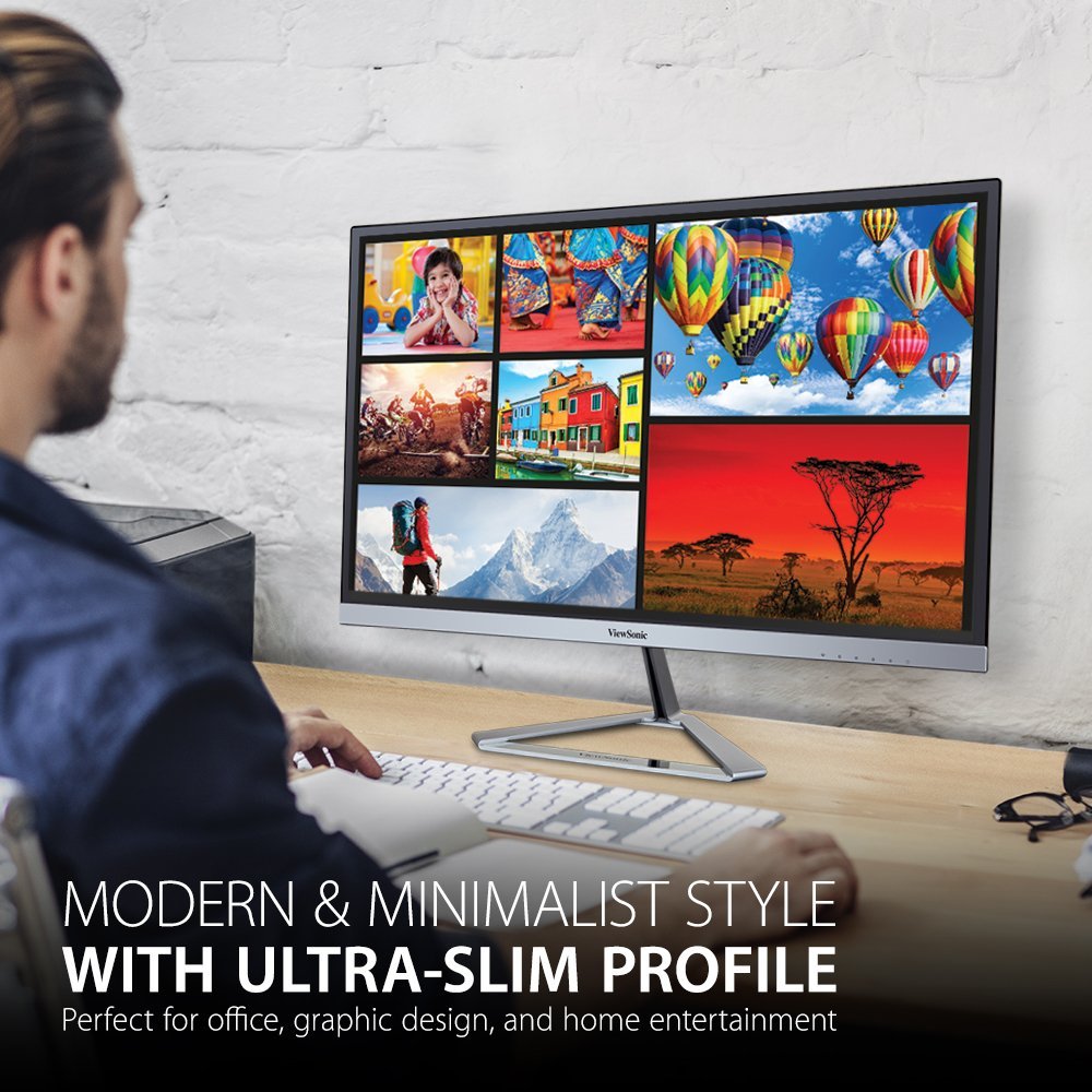 ViewSonic VX2276-SMHD 22 Inch 1080p Frameless Widescreen IPS Monitor with HDMI and DisplayPort (Renewed)
