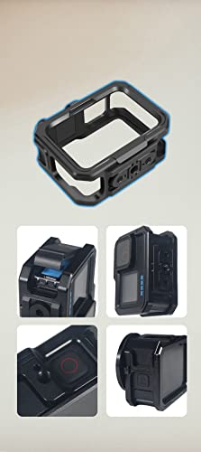 Durable Aluminum Camera Cage for GoPro Hero 11 - Protective Housing with Cold Shoe Mounts, Precision Cut Ports, Anti-Vibration, and Heat Dissipation for Smoother Filmmaking