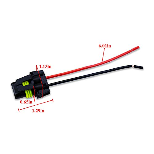 iBrightstar 9005 9006 9012 9145 H10 Female Adapter Wiring Harness Sockets Wire for Headlights Fog Lights