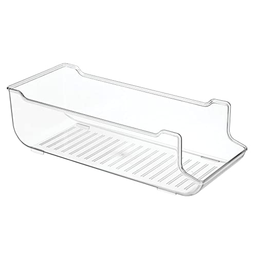 mDesign Large Plastic Pop/Soda Can Dispenser Storage Organizer Bin for Kitchen Pantry, Countertops, Cabinets, Refrigerator - Holds 9 Cans - BPA Free, Food Safe, 4 Pack - Clear