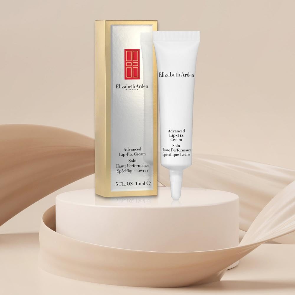 Elizabeth Arden Advanced Lip Fix Cream, Moisturizing Treatment, Minimizes Lipstick Bleeding and Feathering, Helps Soften the Appearance of Vertical Dry Lines, Fragrance-Free, 0.5 fl oz