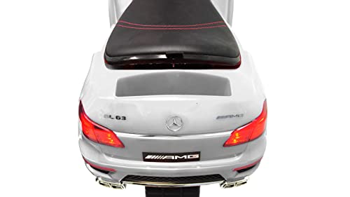 Best Ride On Cars 4 in 1 Mercedes Battery Powered Push Car, White, Large