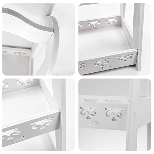 Bathroom Shelf Organizer,2 Tier Bathroom Countertop Organizer,Counter Organizer,Makeup and Cosmetic Counter Standing Rack Cosmetic Holder,Kitchen Standing Spice Rack FLUKIN