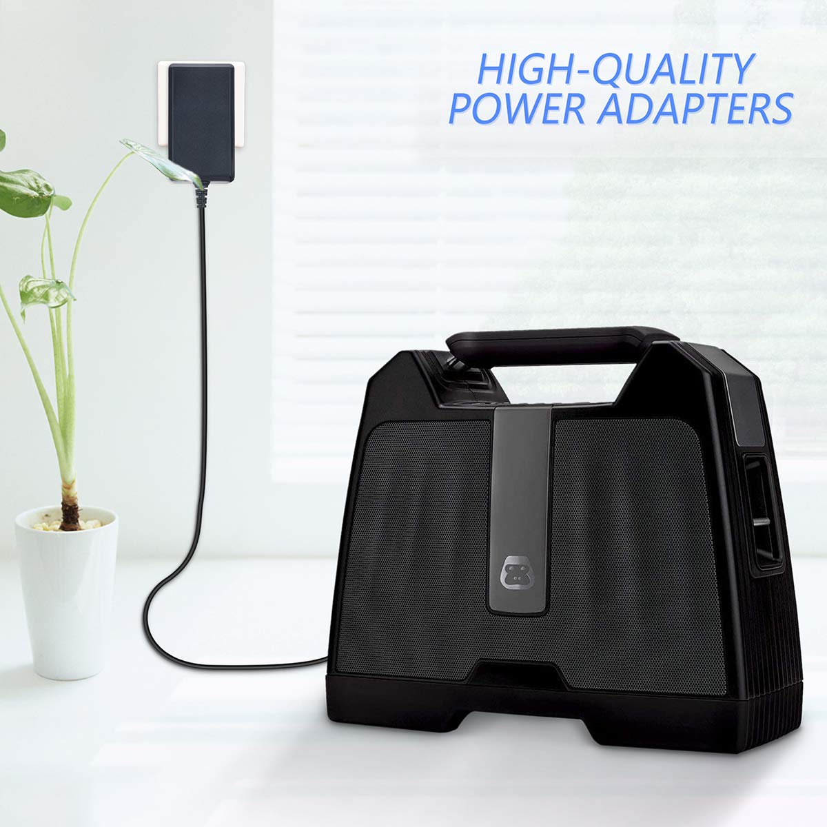 PKPOWER 6.6FT AC Adapter for G-Project G-Boom G-650 G650 Wireless Bluetooth Boombox Speaker Replacement Power Supply Cord Charger- Black