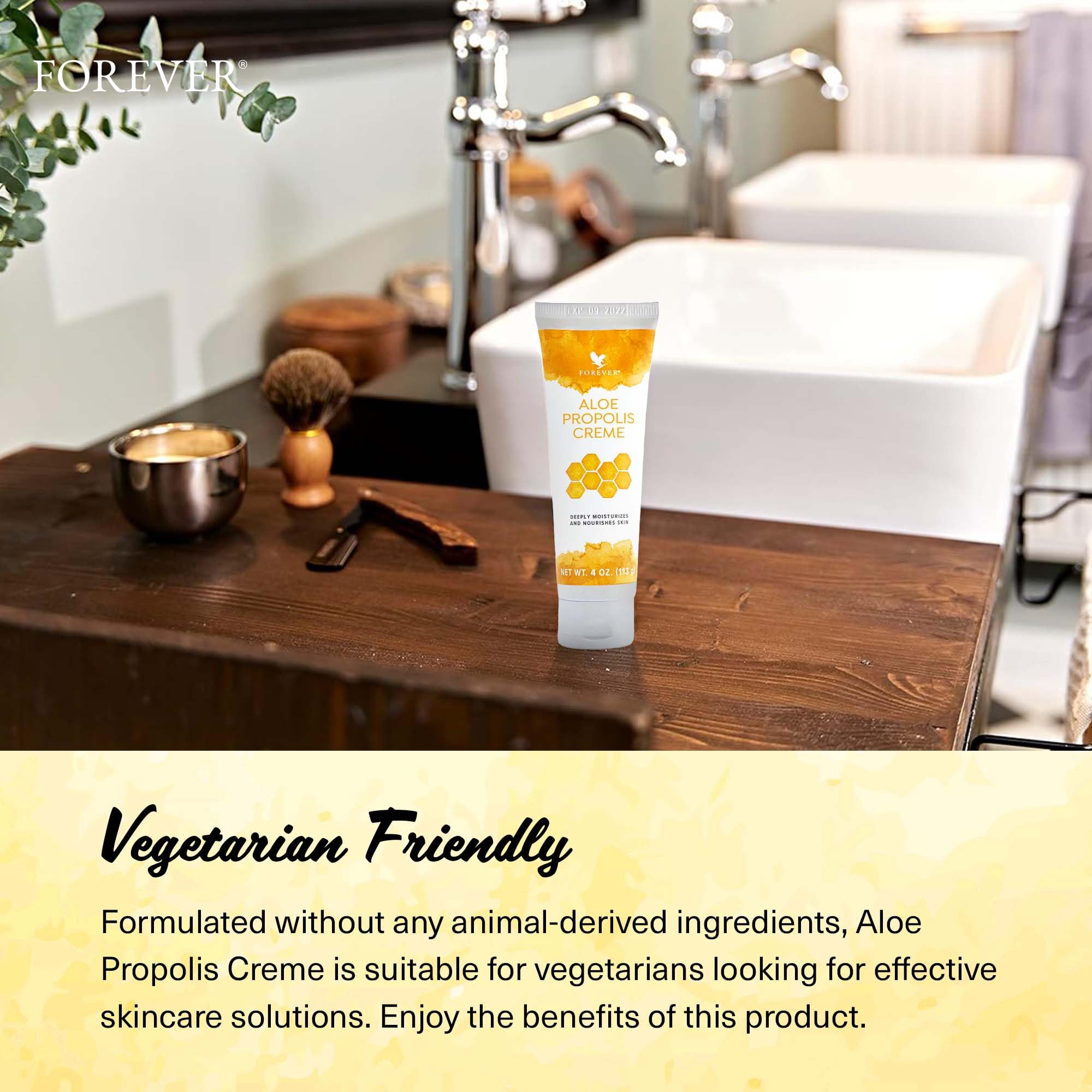 Forever Living - Aloe Propolis Creme - Skin Nourishment with Aloe Vera and Bee Propolis - Moisturizing Cream with Vitamins A, E & C - 4 oz (2 Pack)