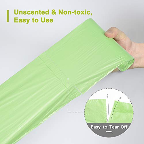 Bathroom Trash Bags Black 2.6 Gal 80cts, Compostable Small Trash Bags Biodegradable Garbage Bags