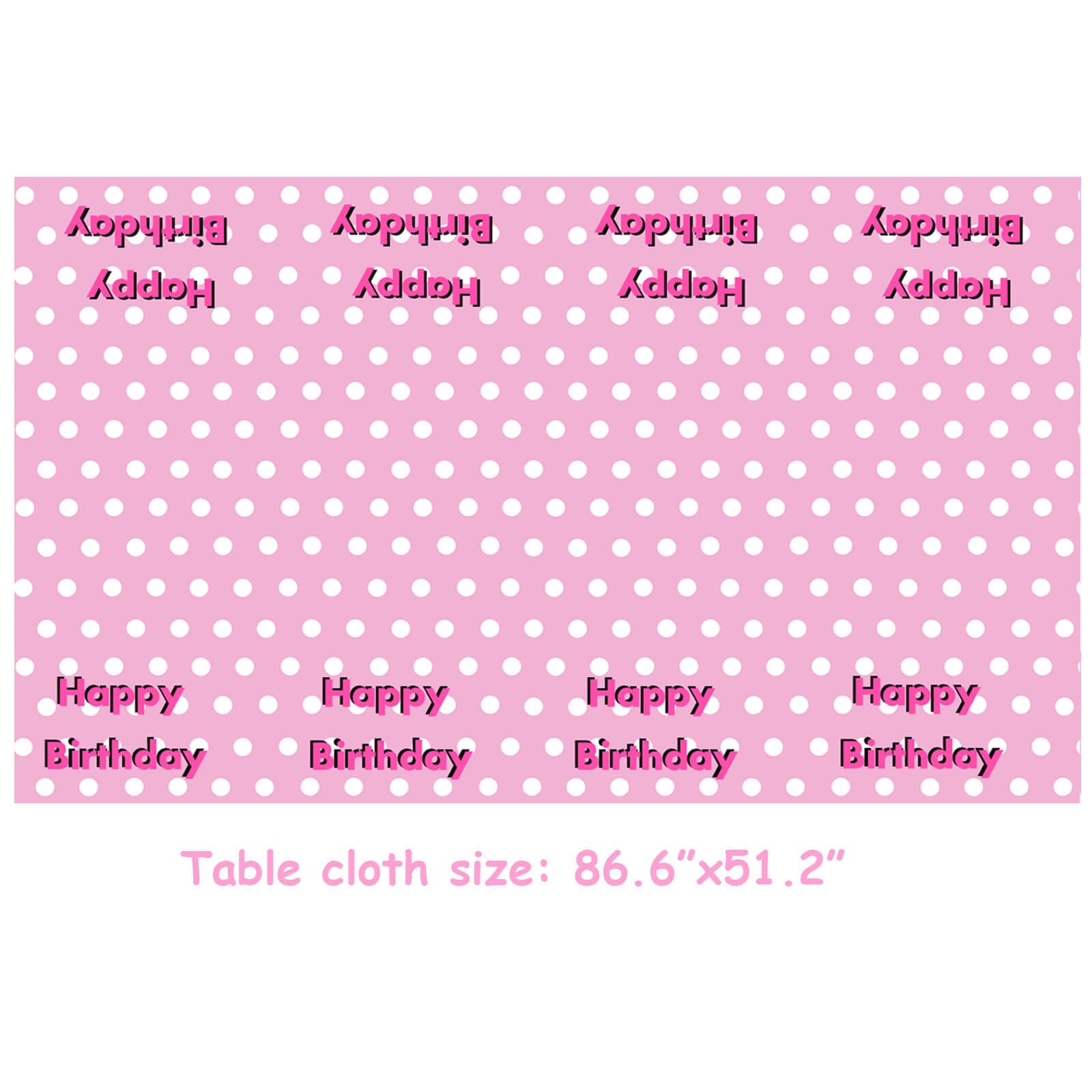 XXDecor 3 Pack Pink Table Cloths Disposable Plastic Tablecovers for Baby Shower Girls 1st 2nd 3rd 4th 5th 6th Birthday Party Decorations 51.2" x 86.6"