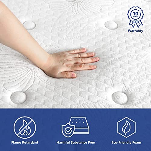 Olee Sleep 9 Inch Breeze Gel Infused Memory Foam Innerspring Mattress, Mattress In a Box, CertiPUR-US Certified, King