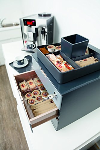 Durable Desktop Drawer Caddy, Oranizing Small Office Supplies Within 13" w x 9.5" d x 1.9" h, Transparent (338419)
