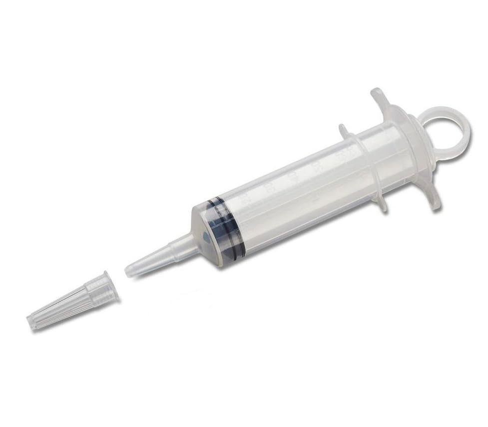 AmeriCan Goods Piston Irrigation Tray Sterile 60ml with Container, Tray, Tip Protector, Drare, Alcohol Prep Pad (1)