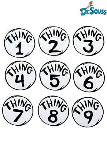 Dr. Seuss Thing 1-9 T-Shirt Iron On Printed Patch Costume Set for Kids and Adults