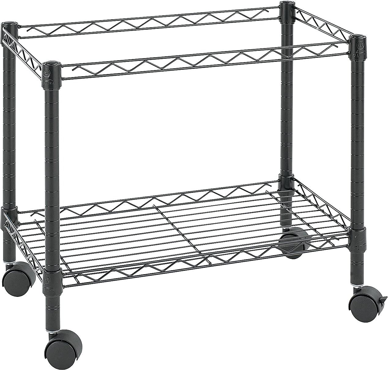 Alera FW601424BL Single-Tier Rolling File Cart, 24w X 14d X 21h, Black