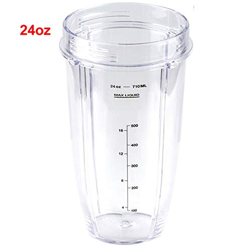 5piece replacement parts extractor blade with 18oz 24oz cup and spout lid for 1200W Ninja Auto-IQ Smooth Boost Blender:BL490 30/BL491 30/BL492 30/BL492W 30/ BL493Z 30/BL494 30 (20, 20)
