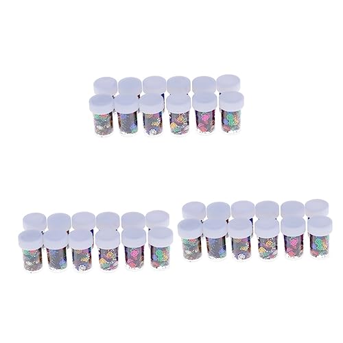 COHEALI 3pcs 12 Sequin Gold Powder Sequin Painting Gold Powder Sequined Gold Powder Handmade DIY Colorful Gold Powder Glitter Powder Boxed Snowflake Shape Gold Powder
