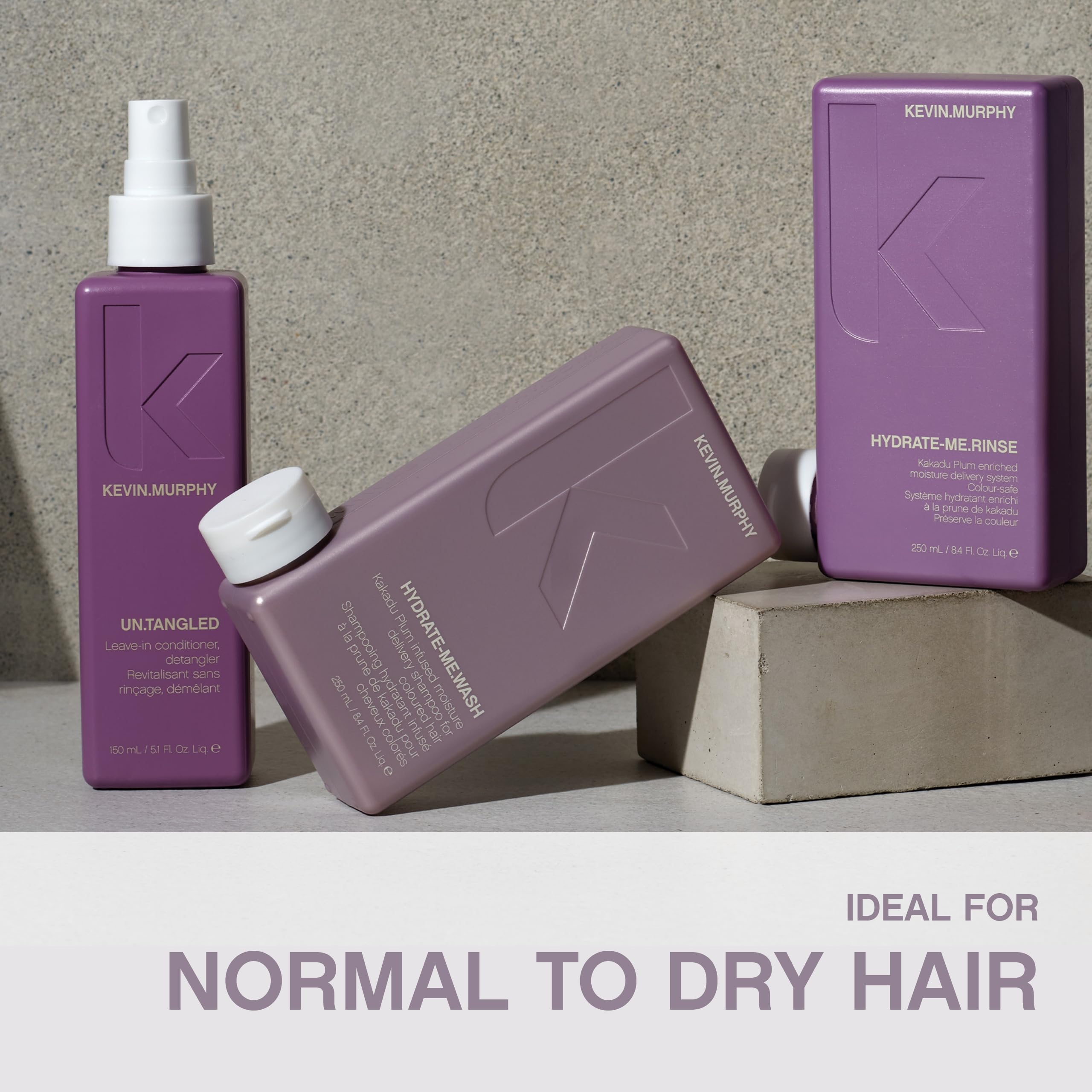 KEVIN.MURPHY HYDRATE-ME.WASH - Hydrating Shampoo for Natural & Coloured Hair - For Dull, Parched & Dry Hair - Deep Nourish Shampoos - 1 L / 33.8 fl oz