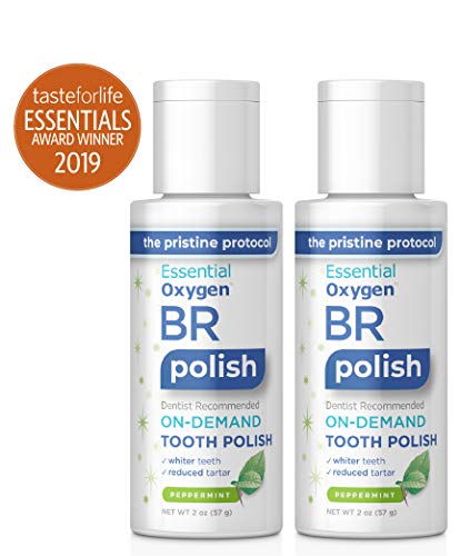 Essential Oxygen BR On-Demand Tooth Polish, Peppermint, White,2 Ounce (Pack of 2)