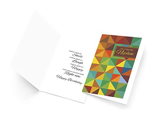 Happy Birthday Card Nephew | Made in America | Eco-Friendly | Thick Card Stock with Premium Envelope 5in x 7.75in | Packaged in Protective Mailer | Prime Greetings