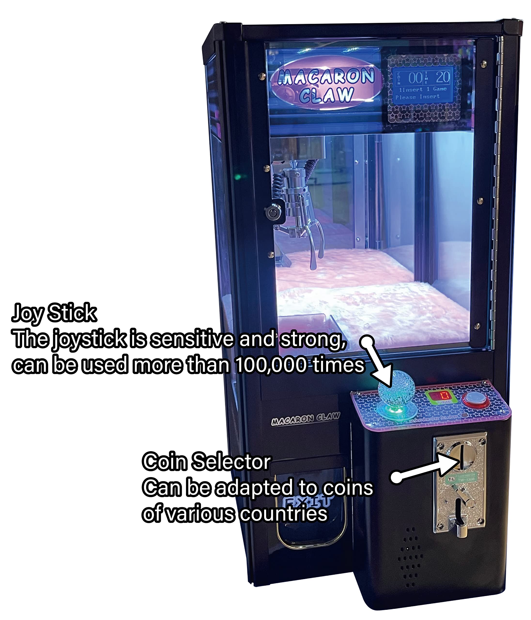 LUHAO Mini Claw Machine Crane Machine for Children -Black- (Pre Order Product)