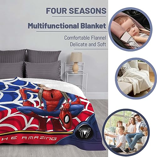 BAVIRWX Superhero Custom Blanket Customized Throw Blankets with Pictures Personalized Flannel Blanket with Photo for Baby 60x80 Inch