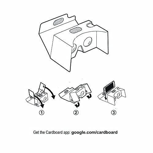 Google Cardboard,VR Headsets 3D Box Virtual Reality Glasses with Big Clear 3D Optical Lens and Comfortable Head Strap for All 3-6 Inch Smartphones (Yellow, 1 Pack)