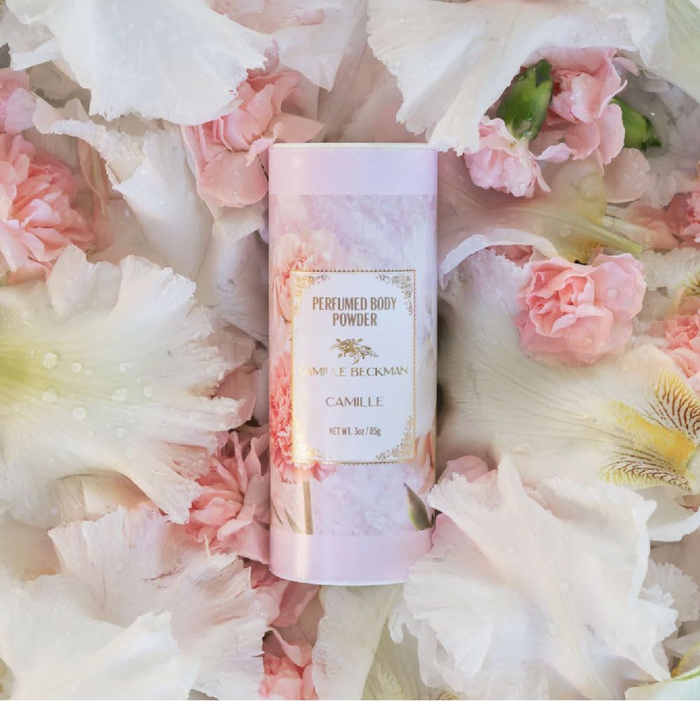 Camille Scented Talc-Free Body Powder, Perfumed Dusting Powder, Camille Beckman, 3 Ounce