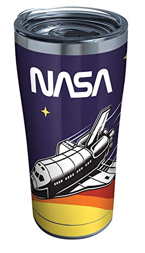 Tervis Triple Walled NASA Insulated Tumbler Cup Keeps Drinks Cold & Hot, 20oz - Stainless Steel, Retro Flight