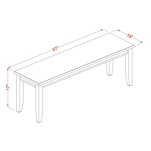 East West Furniture PSML6D-MAH-W Dining Set, 6-Piece