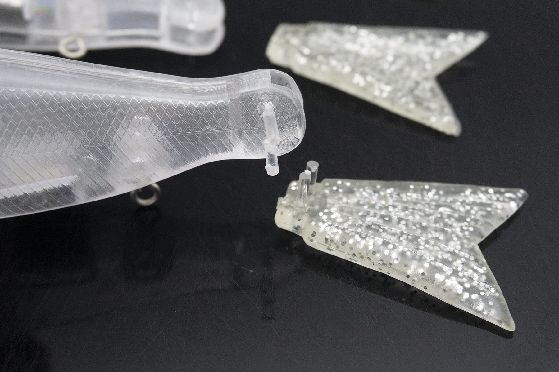 3PCS Unpainted Lure Blanks 51.74g 17.6cm with Free 7mm Eye Crankbait Simulation Blank Body Clear Hard Baits Trout Salmon Minnow Lure Popper Lures Topwater Freshwater 8085