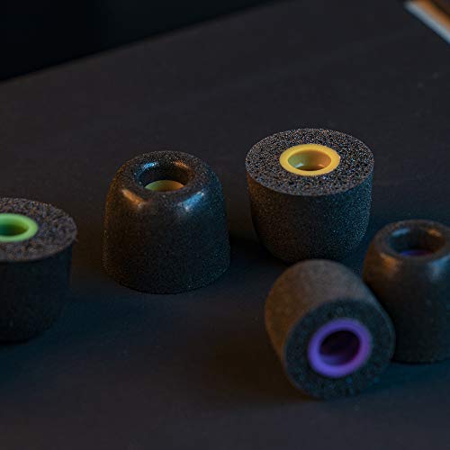 Linsoul Tripowin Spiral Groove Memory Foam Eartips, 3 Pairs, Suitable for 4.5mm-6.5mm Earphone