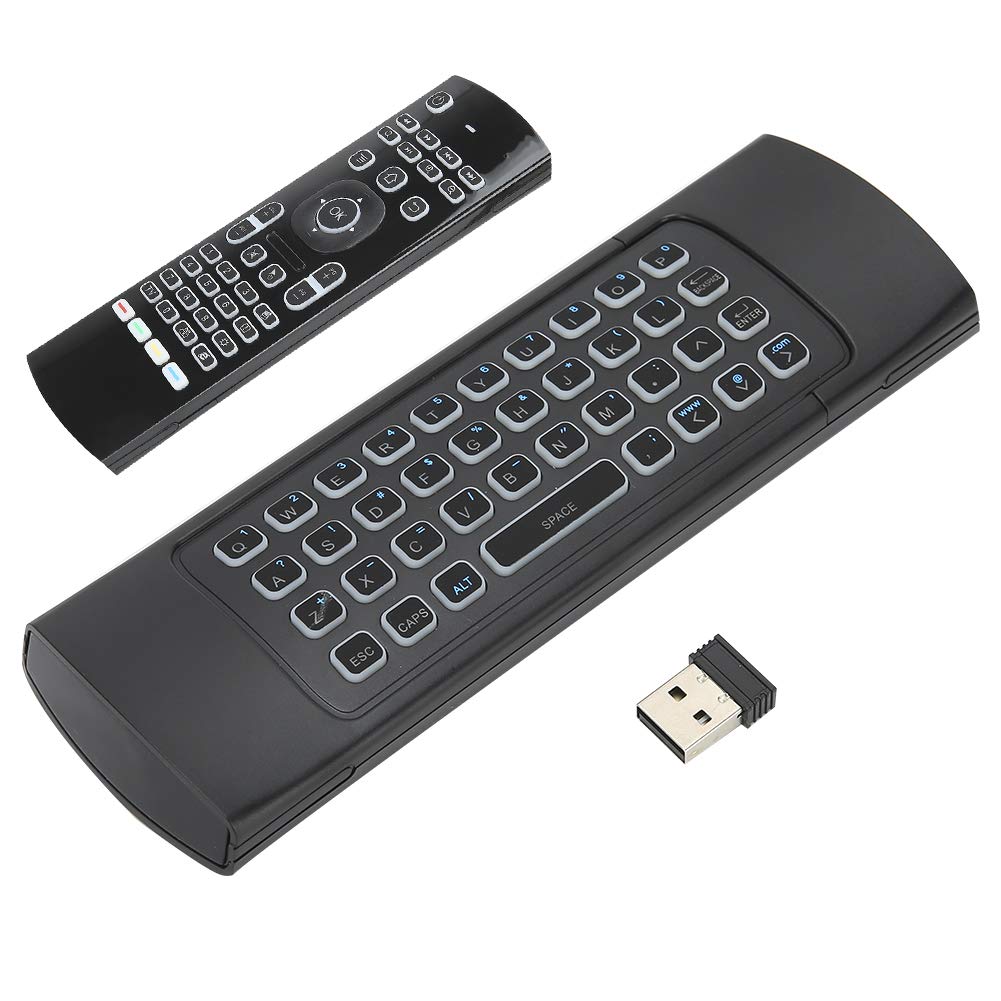 VINGVO Wireless Keyboard, Infrared Sensor Infrared Keyboard, Double Sides Keyboard with Remote Control 2.4G Backlight Gaming Pads for PC, Projectors, TV Boxes, Home Theater