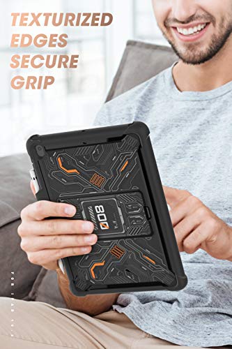 Mumba Ops Case for New iPad 9th/8th/7th Generation 2021/2020/2019, [Built-in Screen Protector] [Kickstand] [Pencil Holder], Full-Body and Drop-Proof Cover for iPad 10.2 inch, Cyberpunk Style