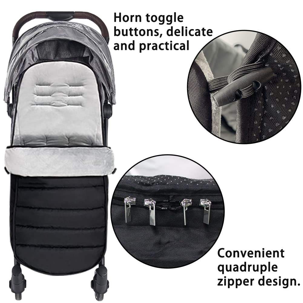 AIKSSOO Universal Baby Stroller Bunting Bag Footmuff Sleeping Bag Warm Thicken Winter Outdoor Waterproof Windproof Cold-Proof Detachable