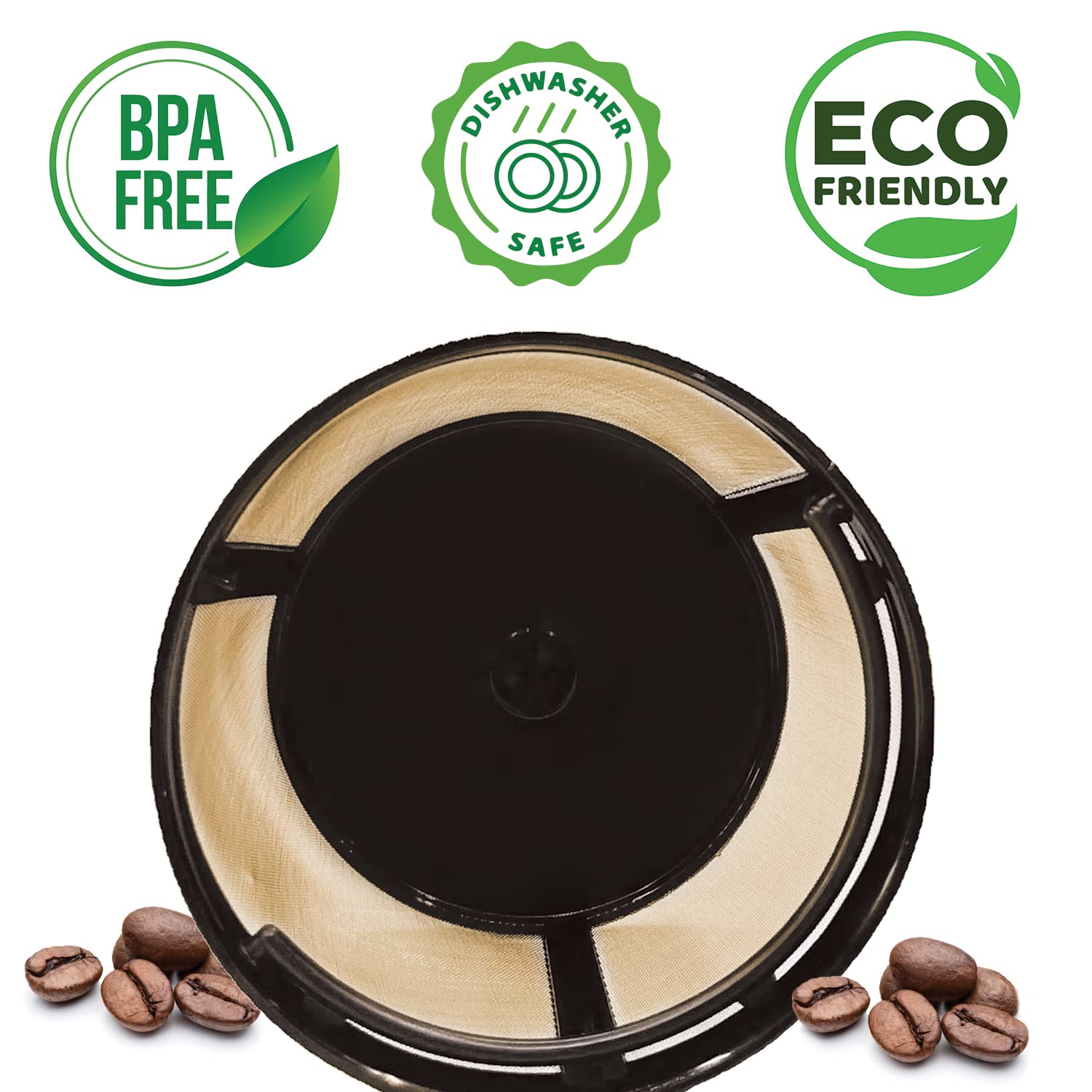 4 Cup Reusable Filter Basket With Closed Bottom Fits MrCoffee Coffee Maker and Brewer - Permanent Filter Replacement for Mr Coffee Gold Tone Basket-Style Filters