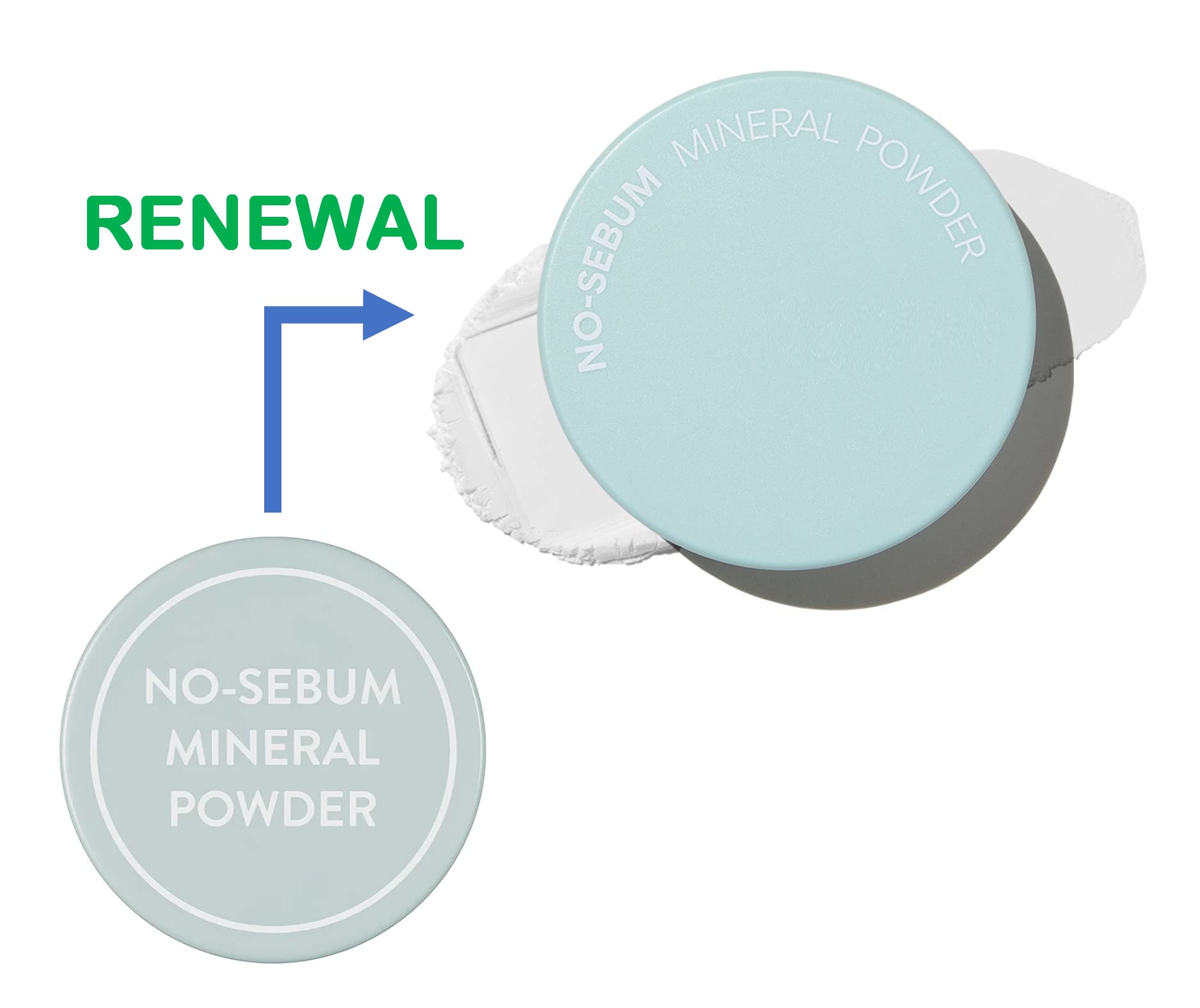 SoltreeBundle 2pcs No Sebum Mineral Powder 5g Korea Skincare with SoltreeBundle Oil Blotting Paper 50pcs