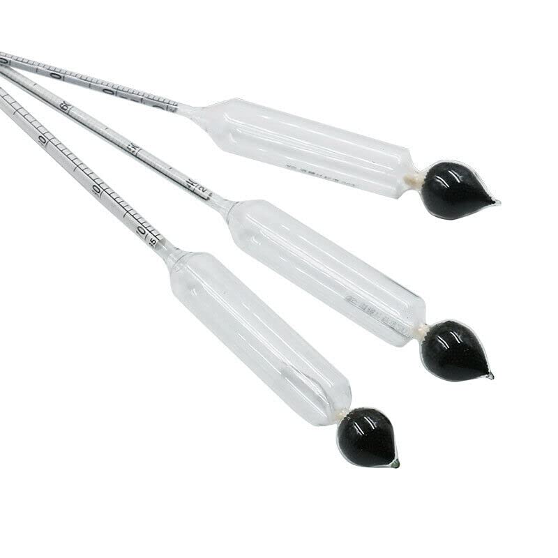 Alcohol Hydrometer Alcoholmeter Kit 0-100% ABV Precision, for Whiskey Moonshine Liquor Testing, Carry Wooden or Plastic Storage Box (Wooden Box)