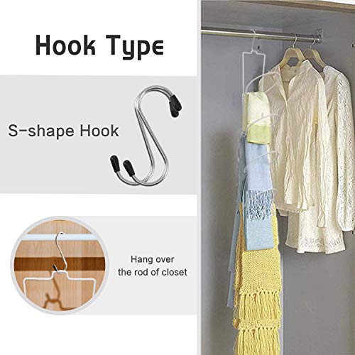 Livememory Hat Rack, Hanging Wigs Rack Baseball Caps Rack Hat Organizer for Door, Wall, Closet, Bathroom,10pcs (White)