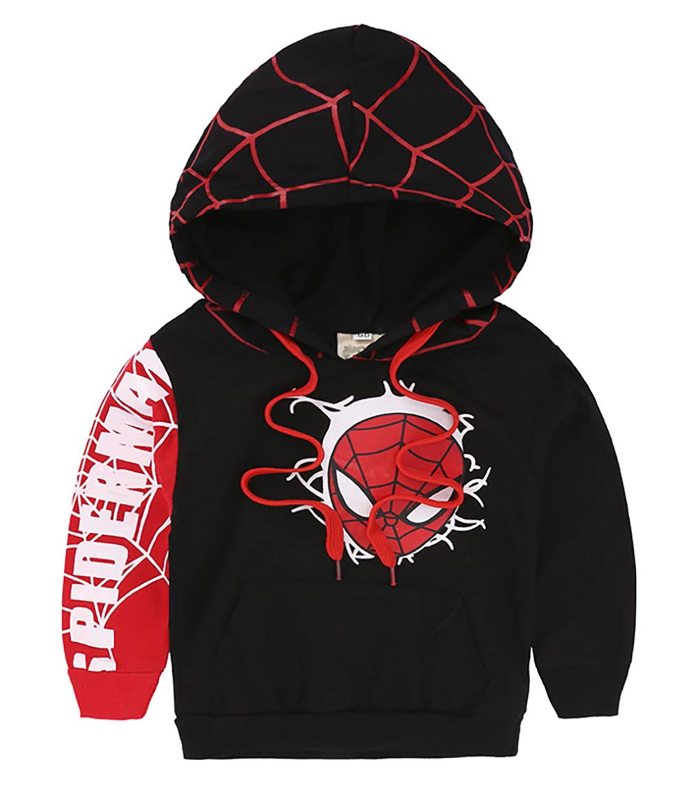 Shanleaf-Cat Spider Long Sleeve Pullover Hoodie Sweatshirt Outfits Set 2 Pcs Toddler Kids Baby Boys Pants Clothing Suit (Black, 5T)