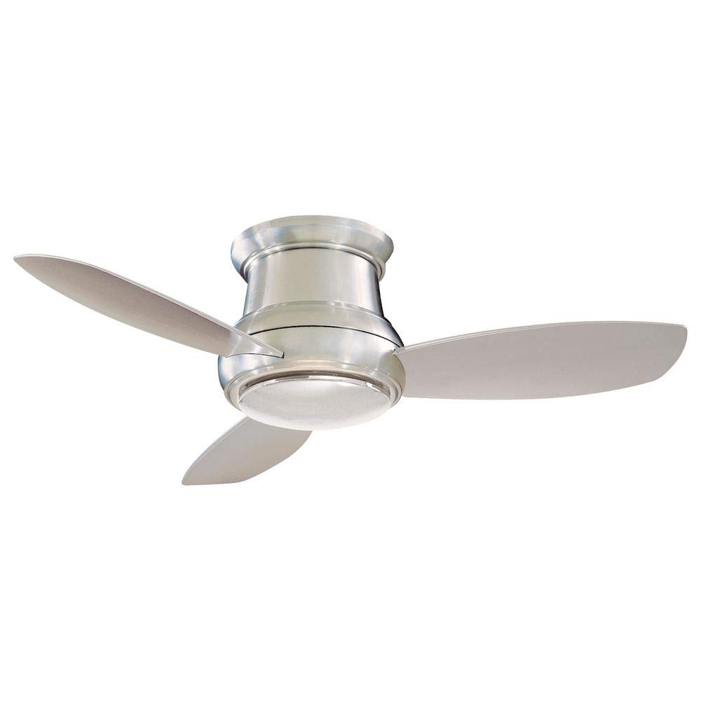 44-Inch Minka Lavery Brushed Nickel LED Ceiling Fan with Light