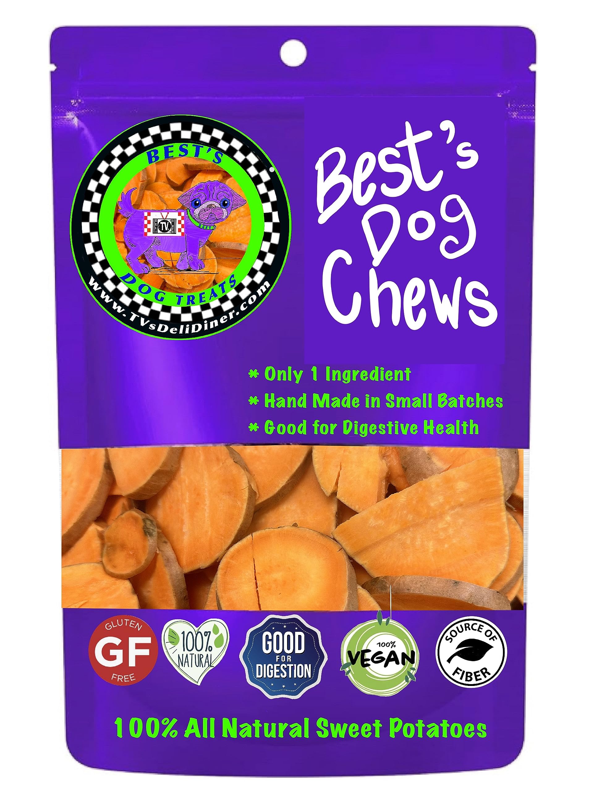 TV's Deli & Diner Best's Dog Chews Sweet Potato Chews for Dogs