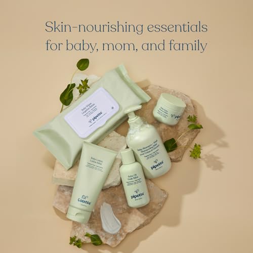 Pipette Baby Shampoo and Body Wash - Rose + Geranium, Tear-Free Bath Time, Hypoallergenic, Moisturizing Plant-Derived Squalane, Non-Toxic, Sulfate Free, 11.8 fl oz