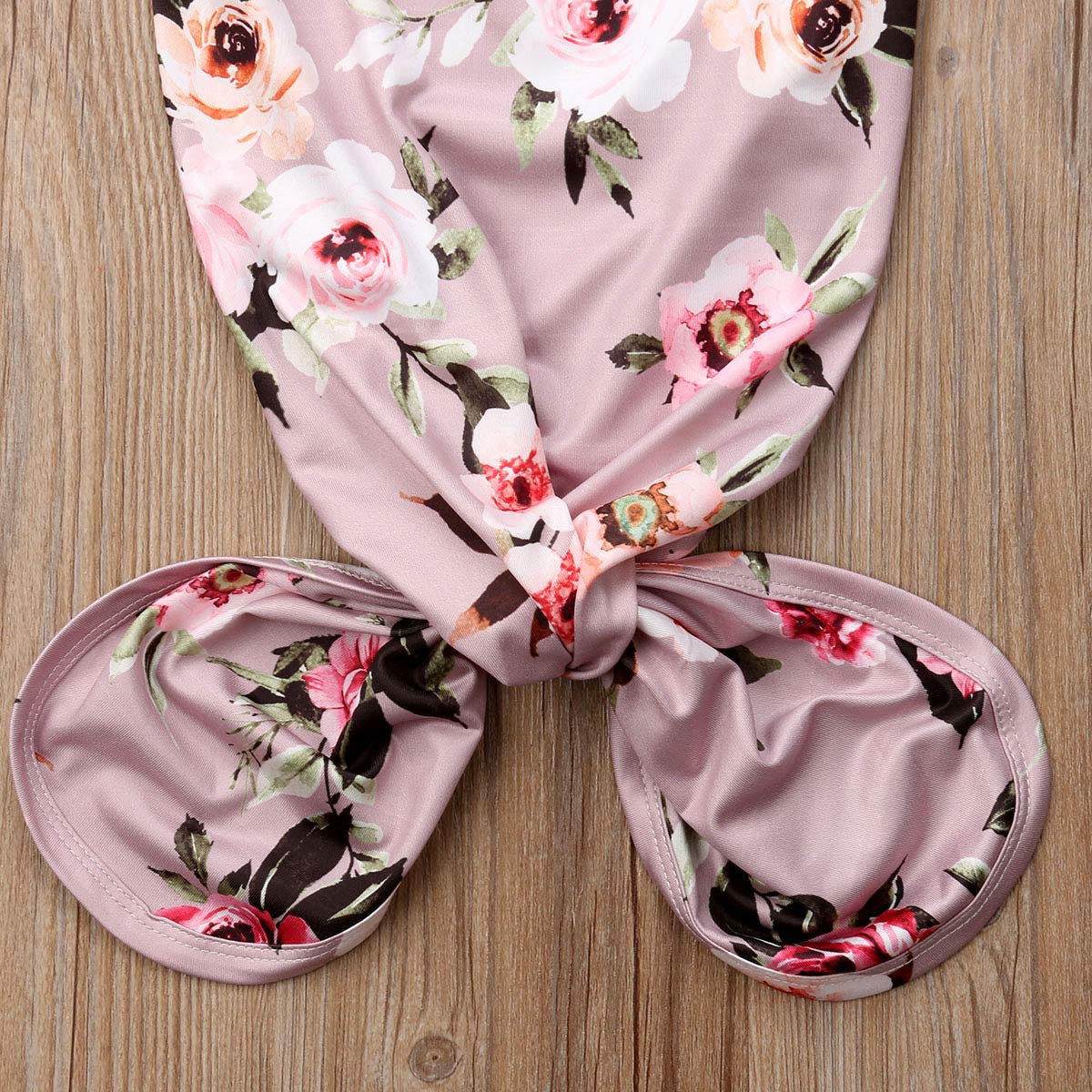 Mubineo Infant Newborn Baby Floral Sleeping Bag Swaddle Blanket with Headband Outfits (Grey, 0-6 Months)